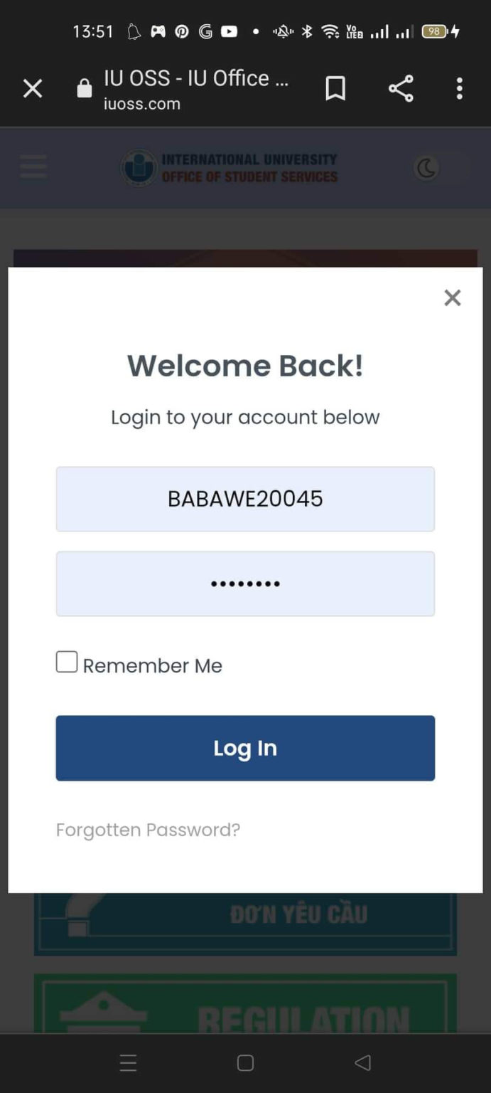 Hướng dẫn tạo yêu cầu (request form) mới & Đổi mật khẩu trên web OSS ...